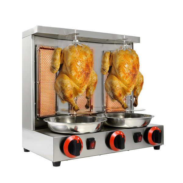 Commercial 3 Burners Gas Broiler Chicken Barbecue Grills Automatic ...